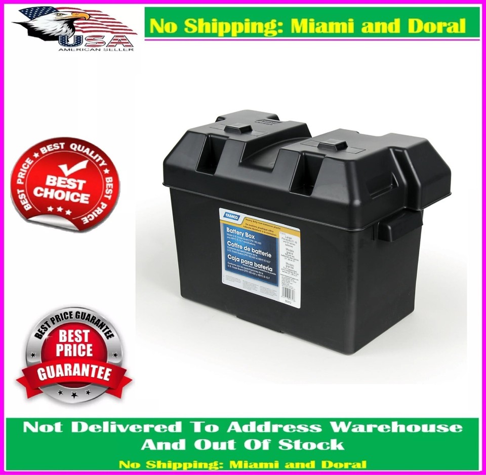 Heavy Duty Battery Box Group 24-31 Car Automotive Marine RV Boat Camper ...