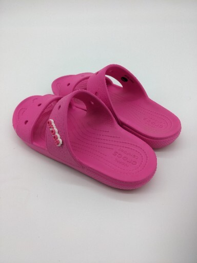 Womens Crocs - Two Straps Classic Slide Rubber Sandal… - Gem