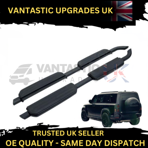 FOR LAND ROVER DEFENDER 110, L663, SIDE STEPS / RUNNING BOARDS, STEALTH ...