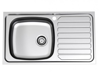 Base MKII SINGLE LEFT HAND BOWL SINK 820mm W/Drainer 1-Taphole ...