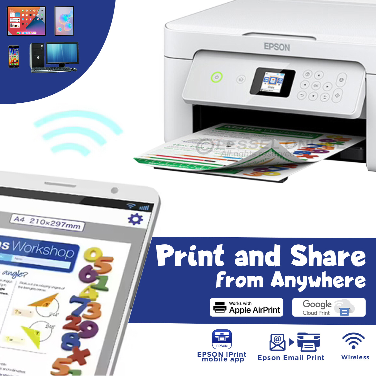 EPSON EXPRESSION HOME XP-3105 MULTIFUNCTION WIRELESS INK PRINTER ...