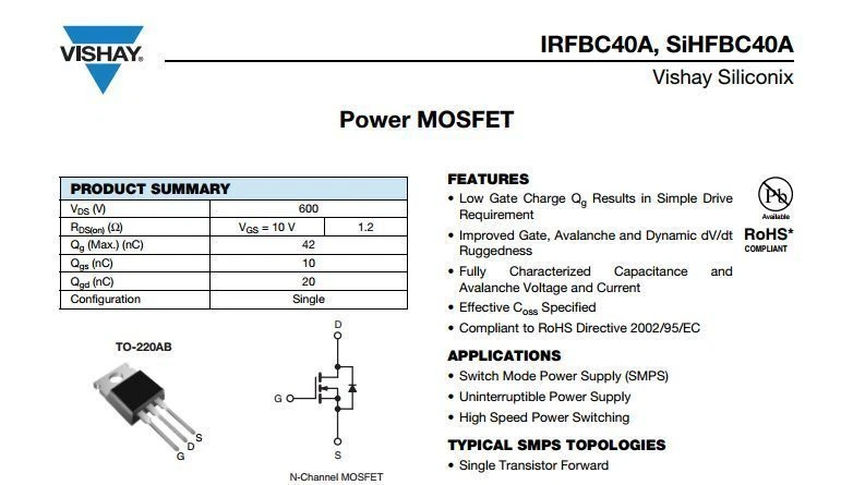 IRFP260N N-Channel MOSFET: Datasheet Pdf, Power MOSFET And, 45% OFF