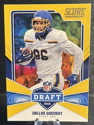 2018 Score DALLAS GOEDERT Rookie Draft GOLD #23 ~ Eagles | eBay