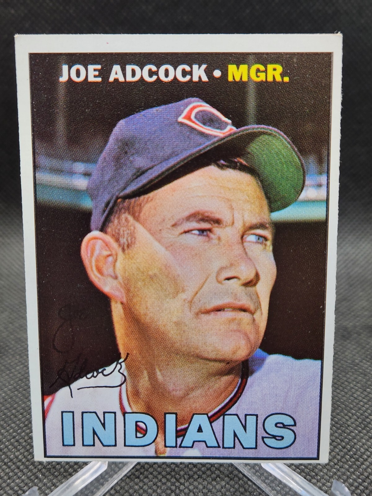 1967 Topps High Number SP #563 Joe Adcock Cleveland Indians Baseball ...