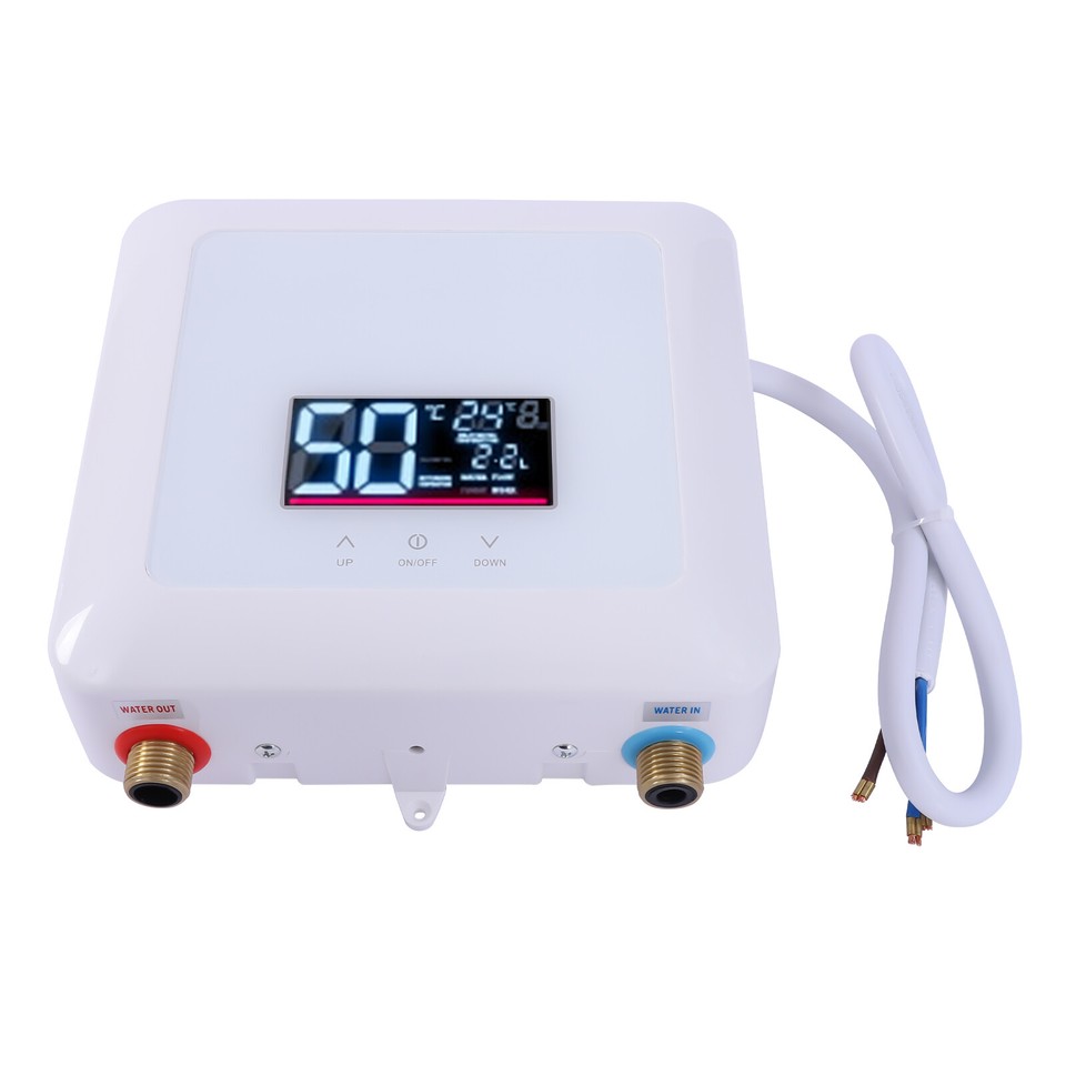 5500W 110V Tankless Hot Water Instant Heater Electric Shower Kitchen ...