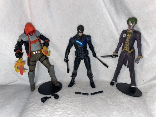 Arkham Knight Figure Lot McFarlane Red Hood Joker Dc Collectibles ...