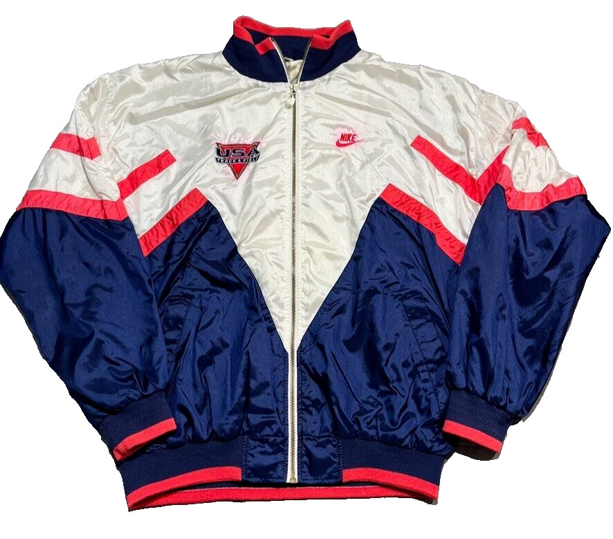 Vintage Nike USA Olympics Track and Field Jacket Mens… - Gem