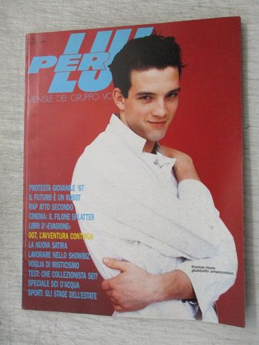 PER LUI #50 MEN'S ITALIAN FASHION MAGAZINE JUNE 1987 THOMAS FAURE STYLE ...