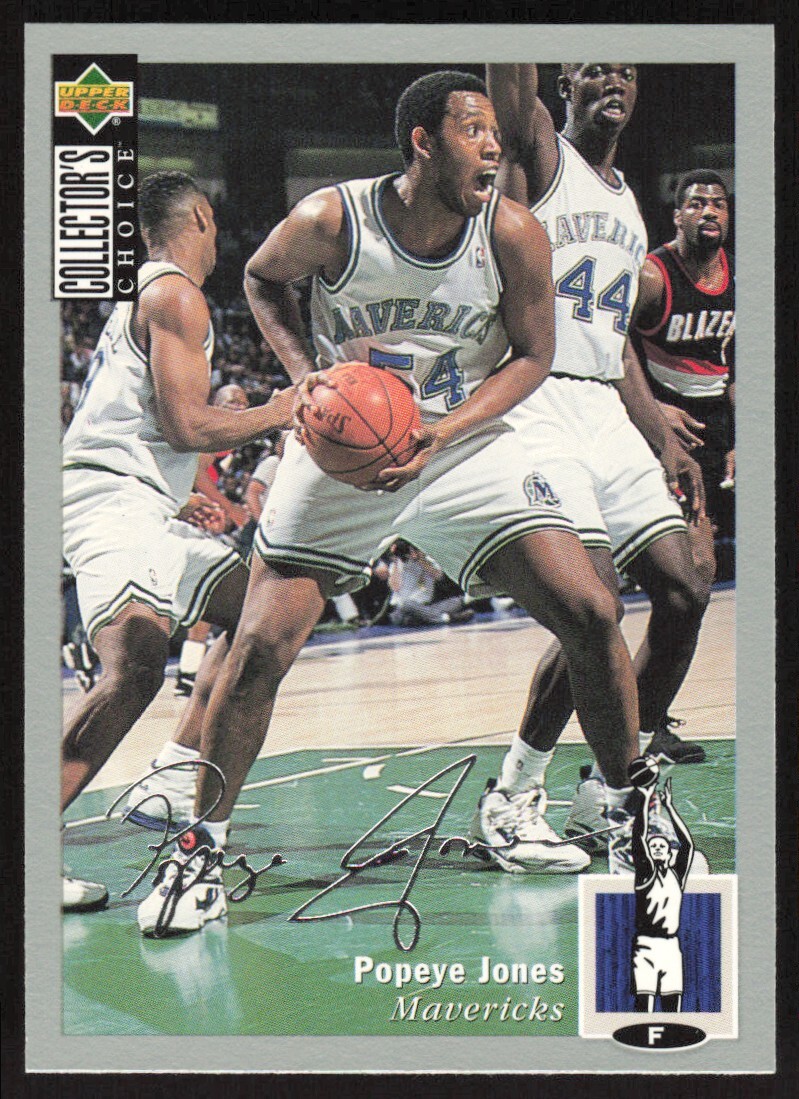 1994-95 Collector's Choice Silver Signature Popeye Jones #139 Dallas ...