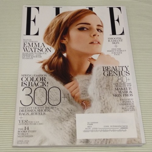 Emma Watson Elle Magazine April 2014 Fashion Make-Up Beauty Style Hair ...