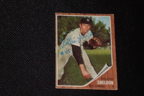 ROLLIE SHELDON 1962 TOPPS SIGNED AUTOGRAPHED CARD #185 YANKEES | eBay