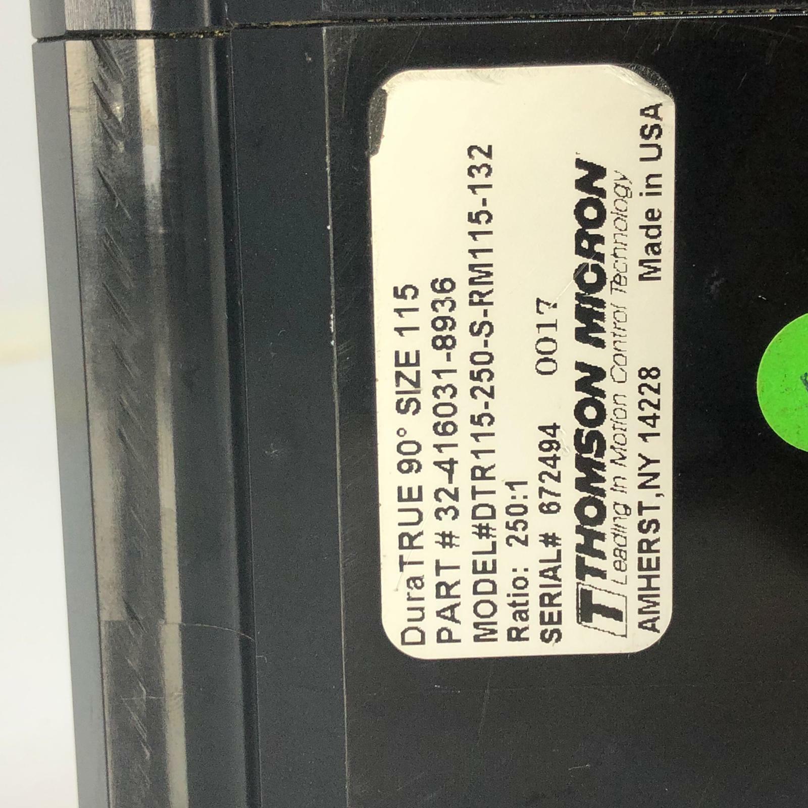 Thomson Micron DTR115-250-0-RM115-132 Duratrue 115 Gearbox 250:1 | eBay