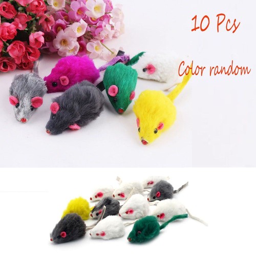 New Funny Kitten Puppy Cat Play Toys Simulation Mice Fake Mouse Squeak ...