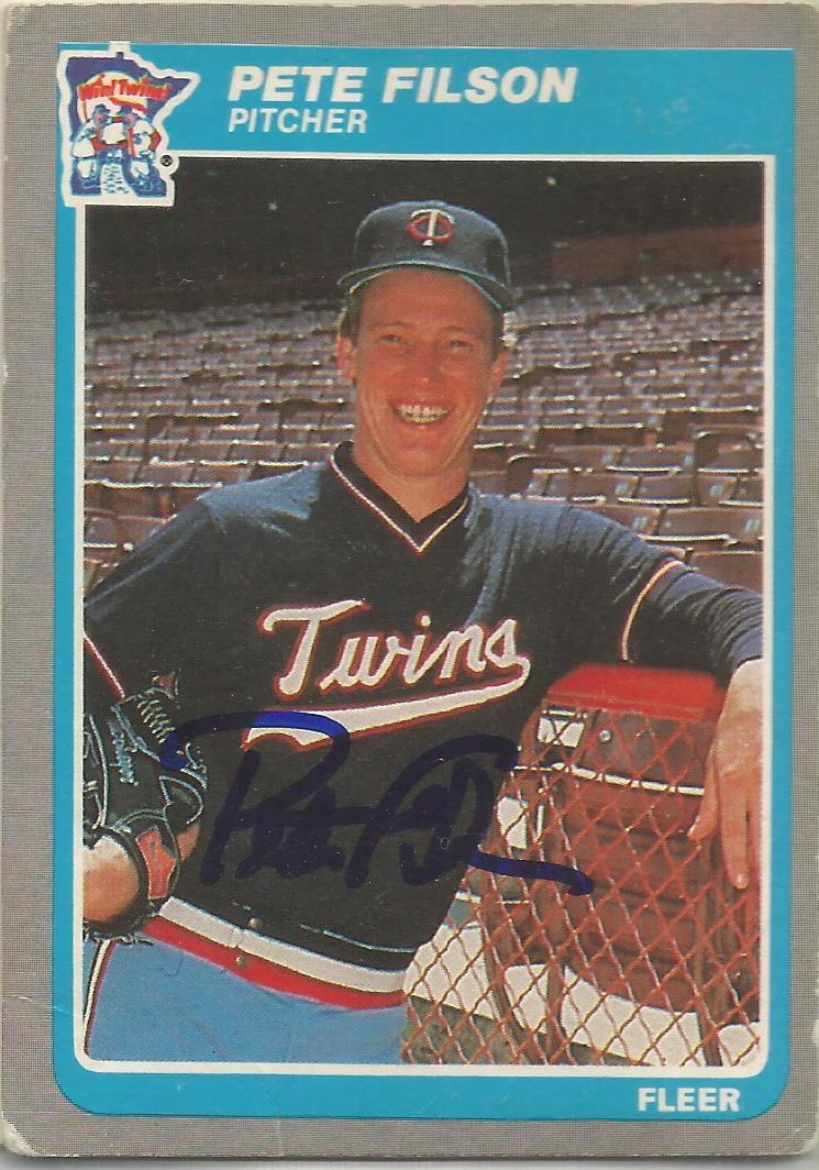 Minnesota Twins PETE FILSON autographed 1985 Fleer | eBay