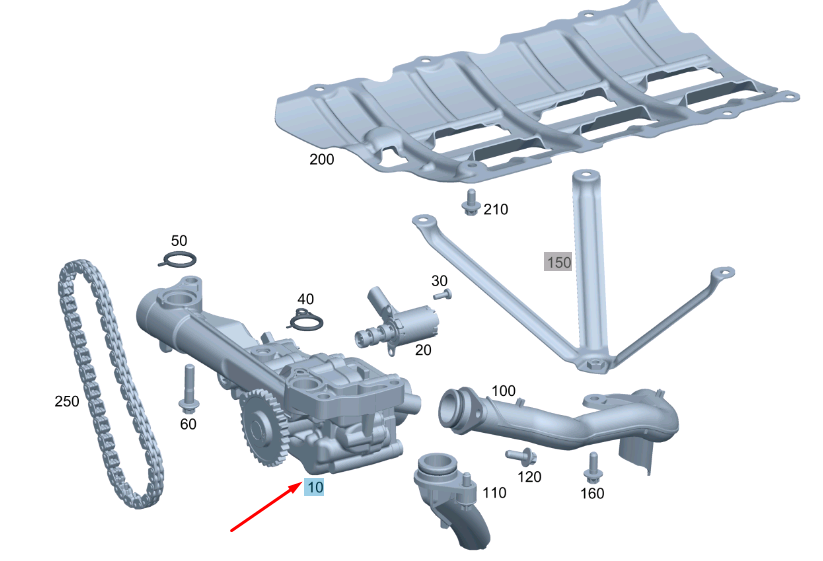 MERCEDES-BENZ E W213 Oil Pump A2741800200 NEW GENUINE | eBay