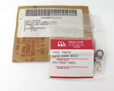 (35) Malco Microdot 031-0057-0001 Connector Receptacles 5935-00-805 ...