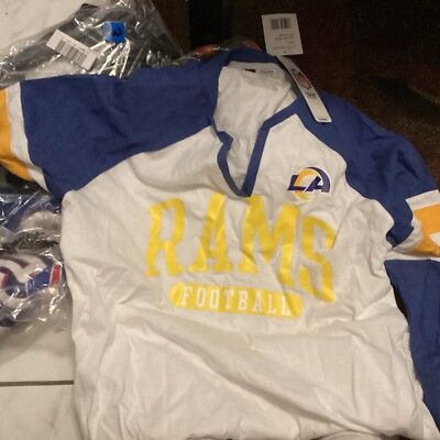 Los Angeles Rams NFL Women's NFL V Neck Large NWT T-Shirt P420 | eBay