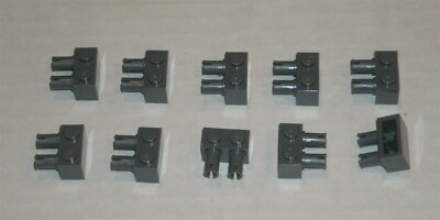 LEGO NEW 1x2 Dark Stone Grey Brick with 2 Pins (10x) 4210697 Brick ...