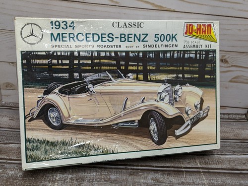 Jo-han 1934 Mercedes Benz 500k Classic Car Roadster Plastic Model Kit ...