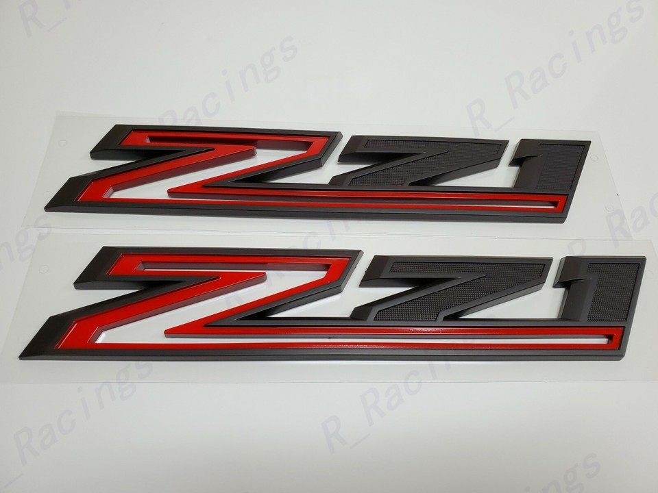 2PCS Red Matte Black 2019-2026 Silverado Z71 Emblem Badge 84632695 ...