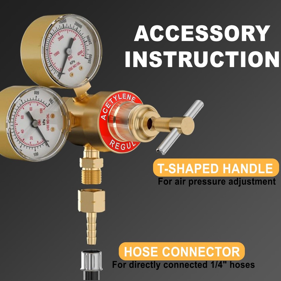 Brass Oxygen & Acetylene Regulators Set for Welding Fit Victor Gas ...