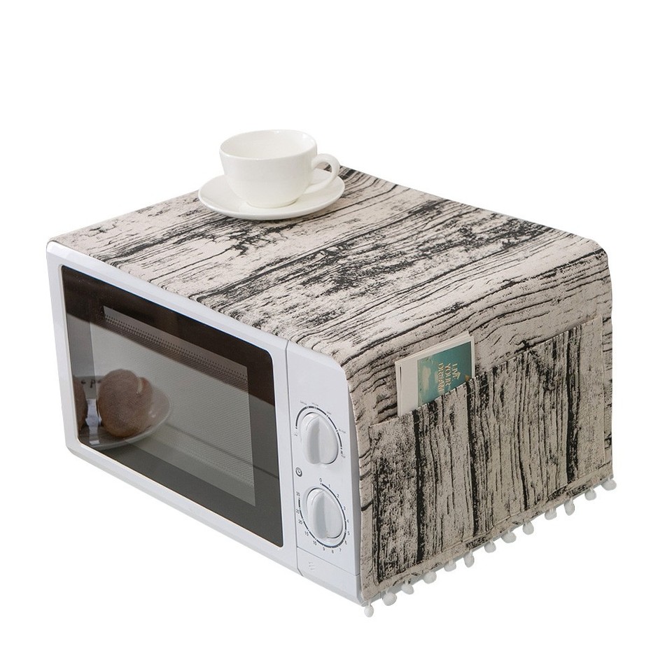 Wood Texture Pattern Microwave Oven Cover Microwave Towel Decorative ...
