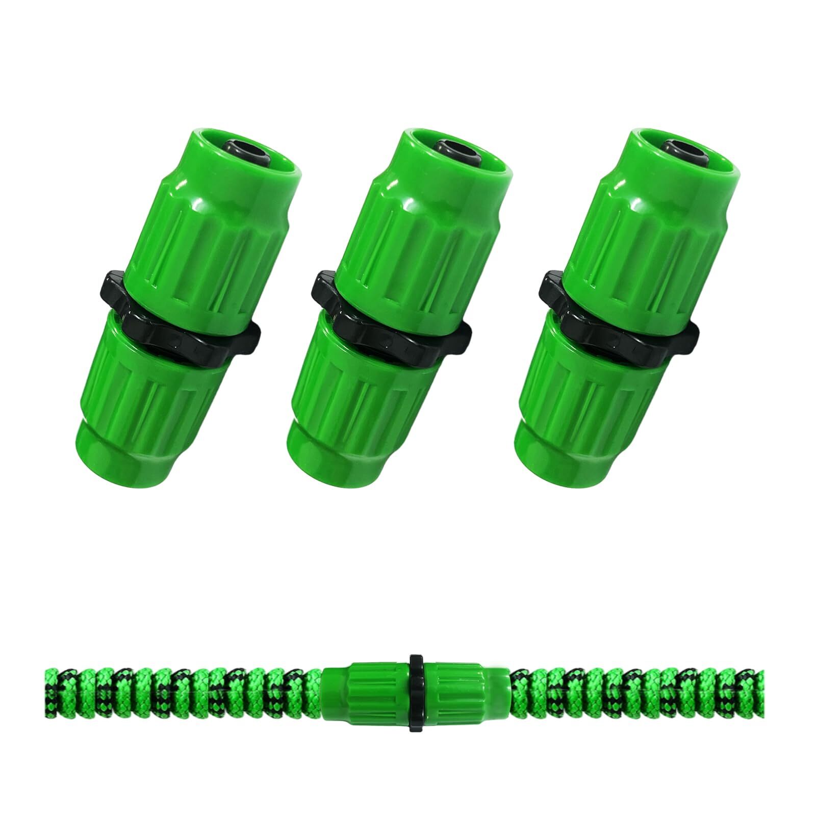 3 Sets Expandable Garden Hose Repair Kit Dual-Channel Hose Female Male ...