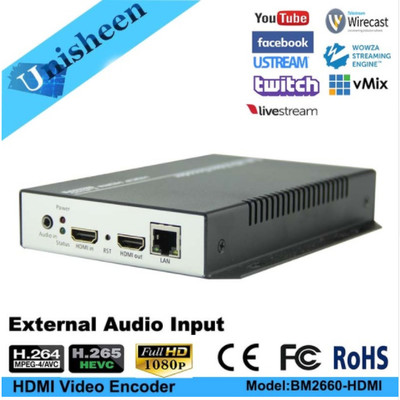 H.265 HDMI Loopout Video Encoder External Audio IPTV Stream Live ...