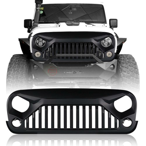 Matte Black Angry Bird Grill Style Grille Fit 2007-2018 Jeep Wrangler ...