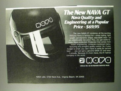 1983 Nava GT Motorcycle Helmet Ad - Quality | eBay
