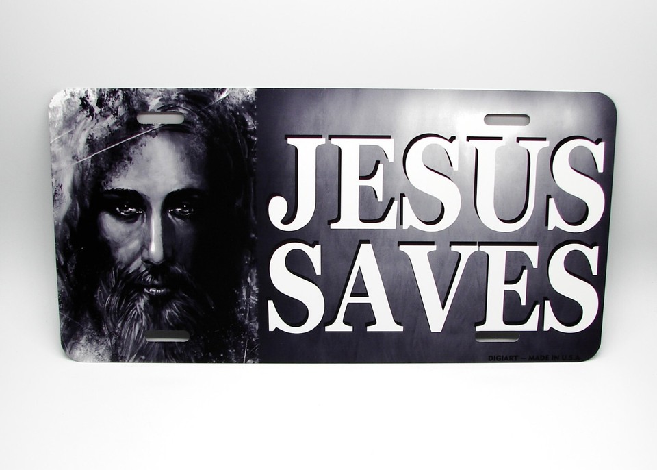 JESUS CROSS CHRISTIAN RELIGIOUS METAL CAR NOVELTY LICENSE PLATE JESUS ...