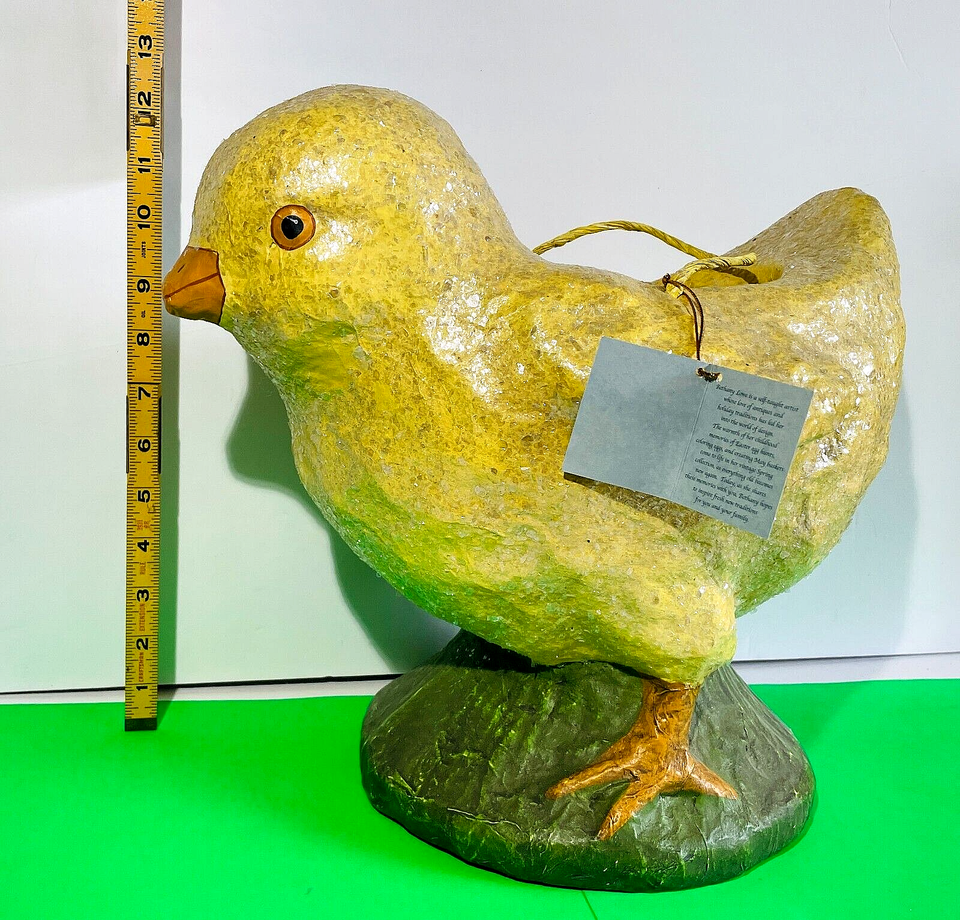 Bethany Lowe Designs 2000 Vint. Folk Art Paper Mache Easter Chick ...