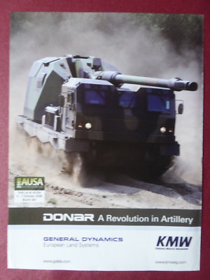 9/2009 PUB GENERAL DYNAMICS LAND SYSTEMS KRAUSS MAFFEI DONAR ARTILLERY ...