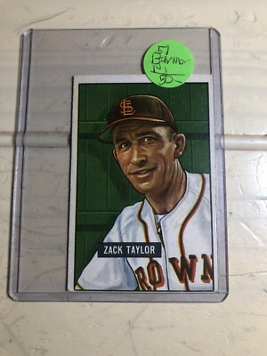Zack Taylor St. Louis Browns 1950 Bowman Baseball Card #315 | eBay
