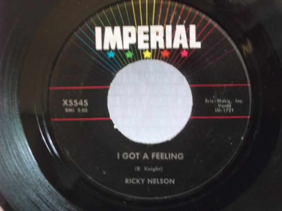 Ricky Nelson,Imperial,"Lonesome Town",US,7" 45, 1958 rock n roll, Mint ...
