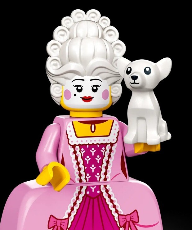 SEALED LEGO Series 24 CMF Minifigure Aristocrat, dog lady renaissance ...