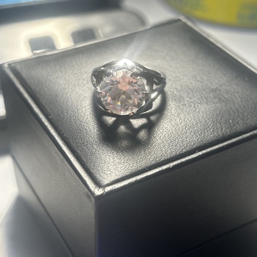 Solid 10Kt Gold Large 11mm CZ Ring Size 6- 5.5g Total Weight PRETTY! | eBay