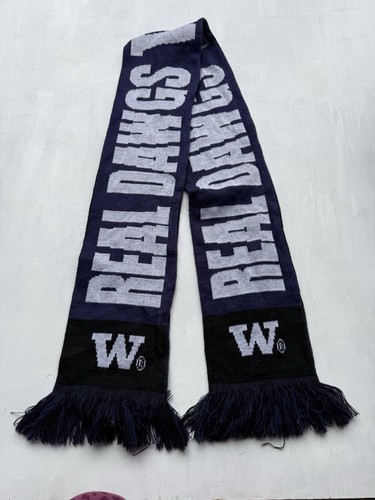 WASHINGTON HUSKIES UW Football COLLEGE SCARF Seattle “Real Dawgs Wear ...
