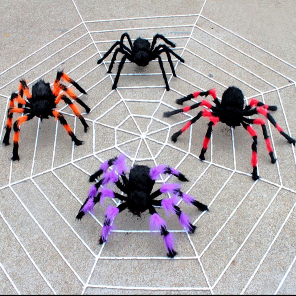 Spider Web Rope Net Decor Halloween House Decorations Fake Spiderwebs ...