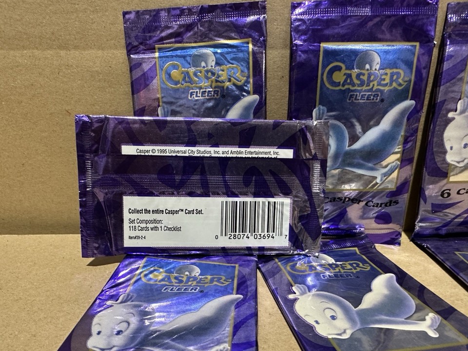 Vintage 1995 Casper The Friendly Ghost Trading Cards Sealed Packs X 10 ...