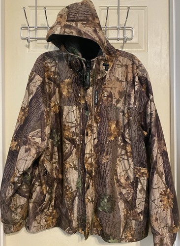 Rivers West Mens Advanced Waterproof Camo Fleece Rain Jacket Hunting ...