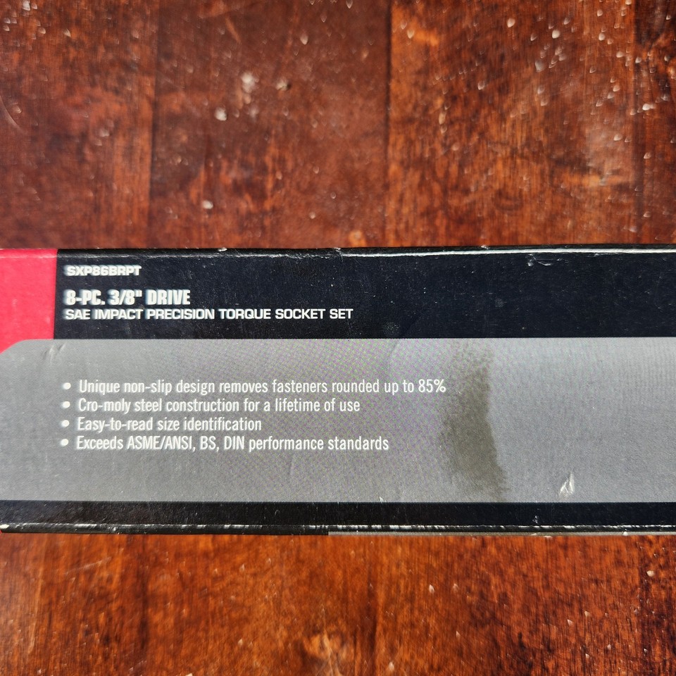 MAC Tools 8 pc 3/8" SAE Universal Precision Torque Socket Set SXP86BRPT ...