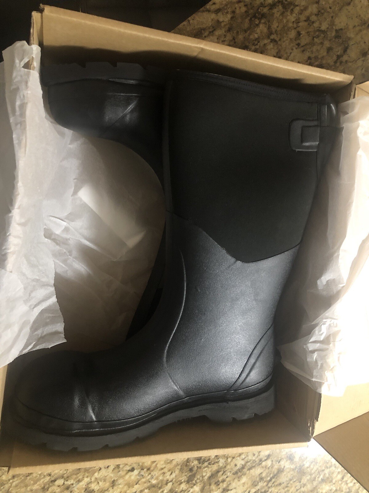 Hunthor Rubber Work Boots, Steel Toe Boots for Men, Waterproof 6mm ...