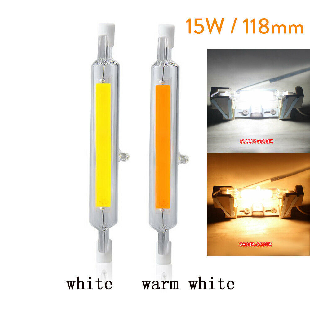 R7s Led 7w 15w 28w 78mm 118mm Lamp Dimmable Glass Tube Light Ceramic