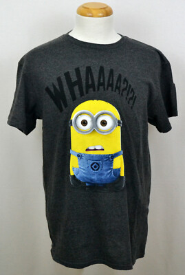 Minions T-shirt Despicable Me Whaaa?!?! Graphic Tee Charcoal Heather ...