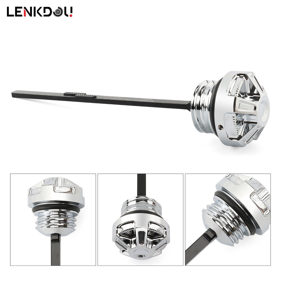 Chrome Engine Oil Dipstick Plug For Harley Touring Road King Street ...