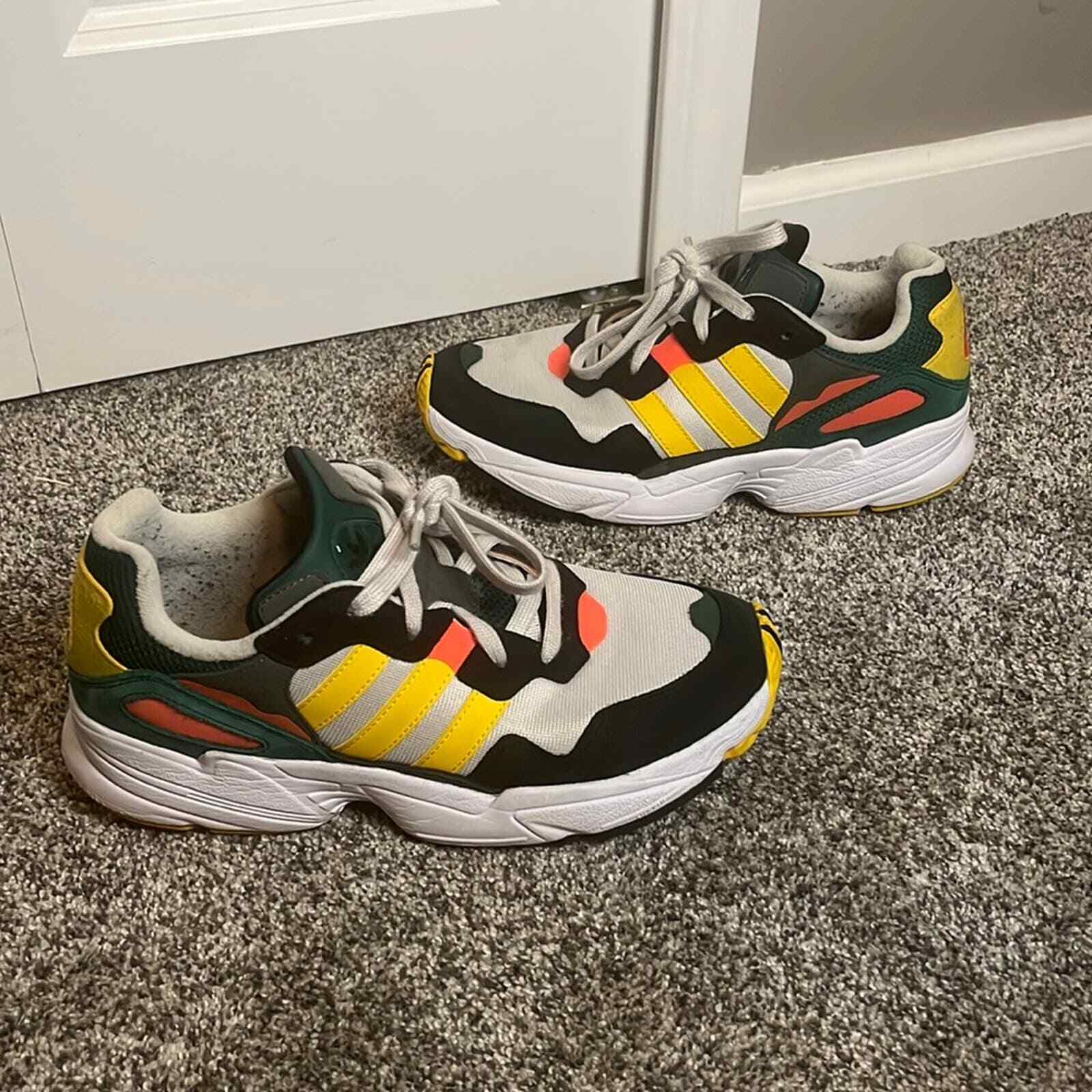 ADIDAS Yung-96 Sneakers Grey One Bold Gold DB2605 Men's Shoes Sz 8 ...