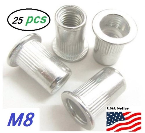 25pcs Aluminum M8x1.25 Rivet Nut Rivnut Insert Nutsert 8mm | eBay