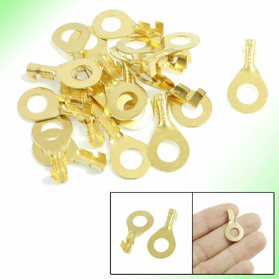20 Pcs Quick Disconnects Non-insulated Ring Terminal Lug Connector 6 ...