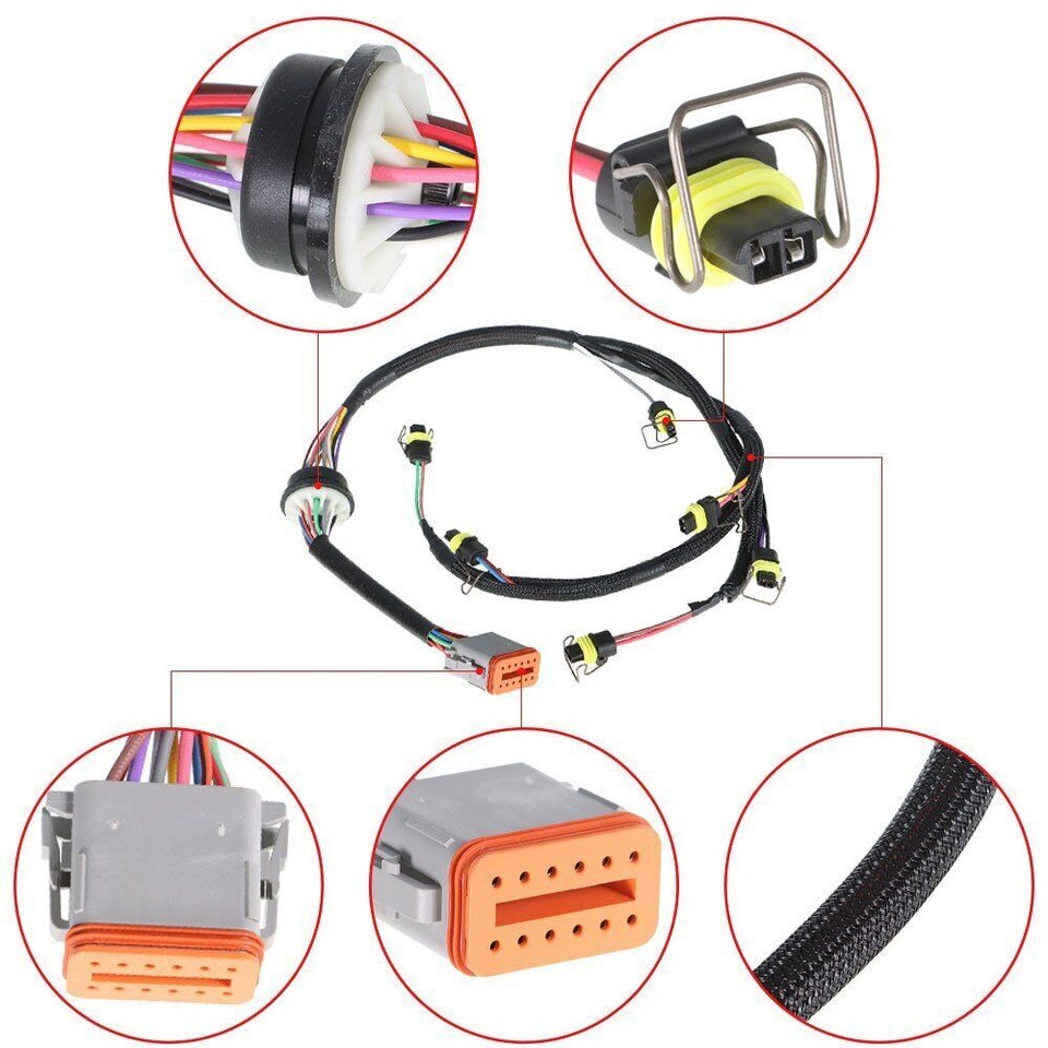 Fuel Injector Wiring Harness 222-5917 2225917 for CATERPILLAR C7 Diesel ...